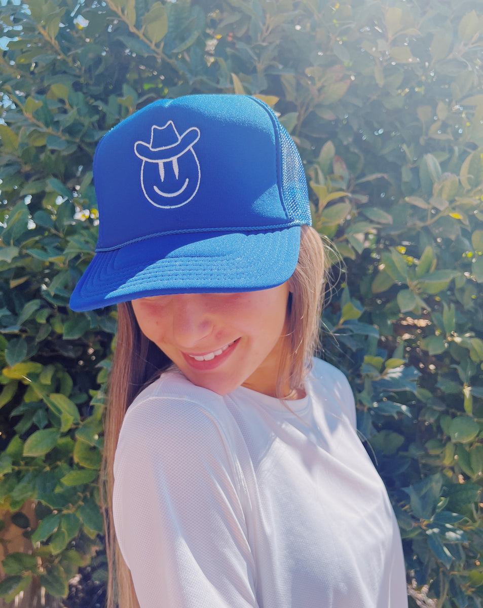 ROYAL BLUE COWBOY TRUCKER HAT ☻ – capsbychloe
